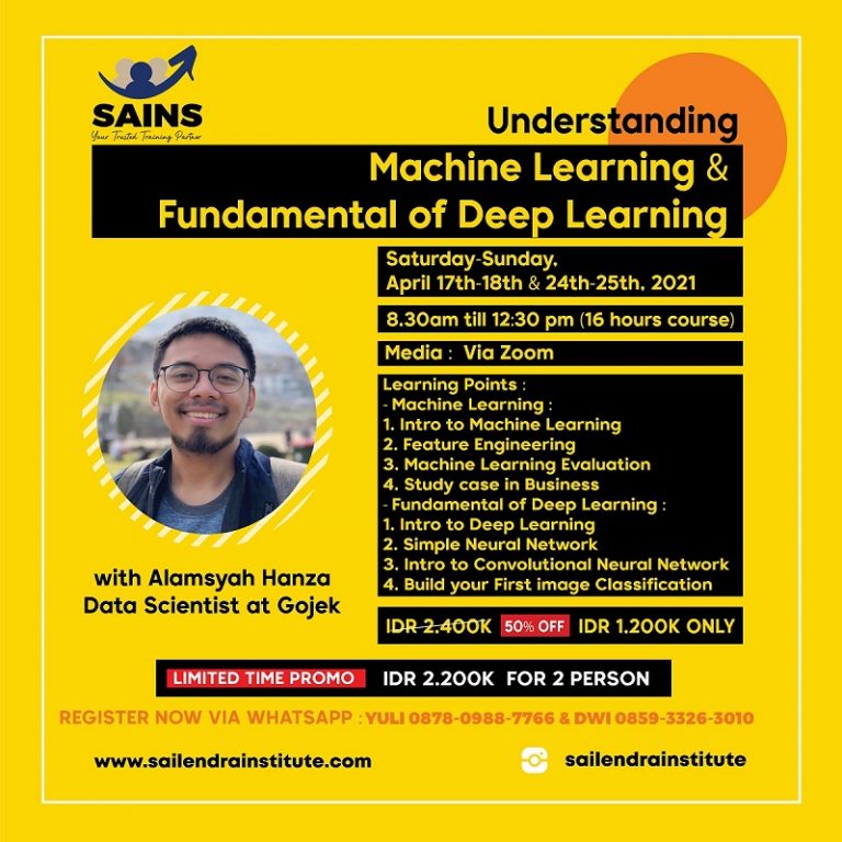 Machine Learning & Deep Learning Fundamental Training – Jadwal Event ...