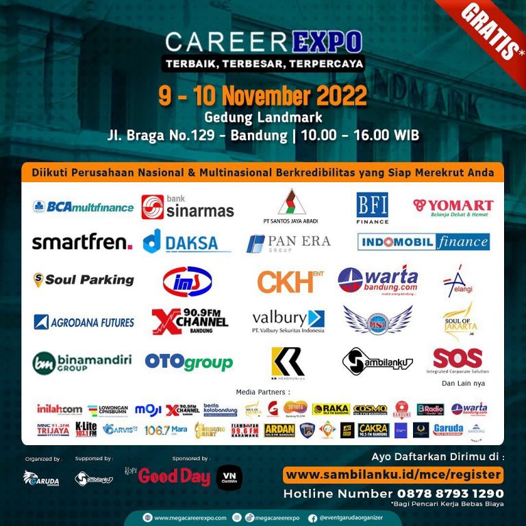 Career Expo Bandung – November 2022 – Jadwal Event, Info Pameran, Acara & Promo Terbaru