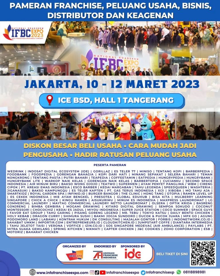 Pameran Franchise 2023 – Jadwal Event, Info Pameran, Acara & Promo Terbaru