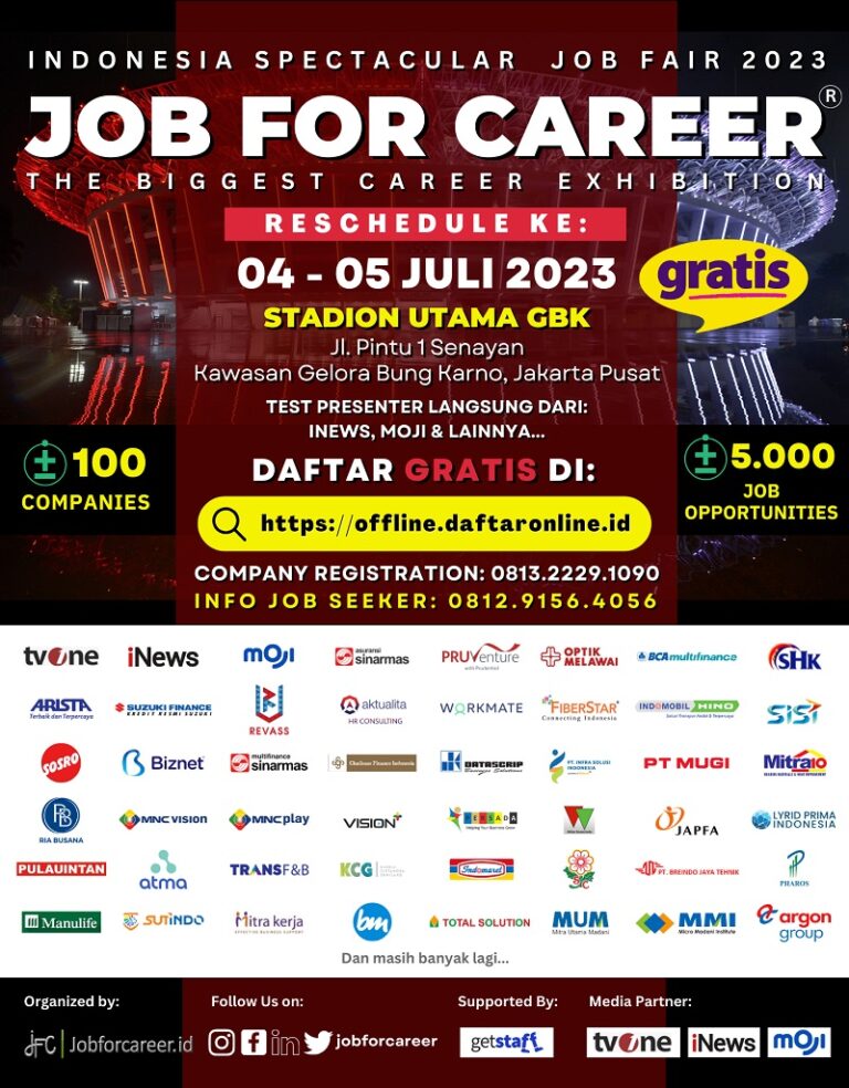 “JOB FOR CAREER” 2023 – JAKARTA – Jadwal Event, Info Pameran, Acara & Promo Terbaru
