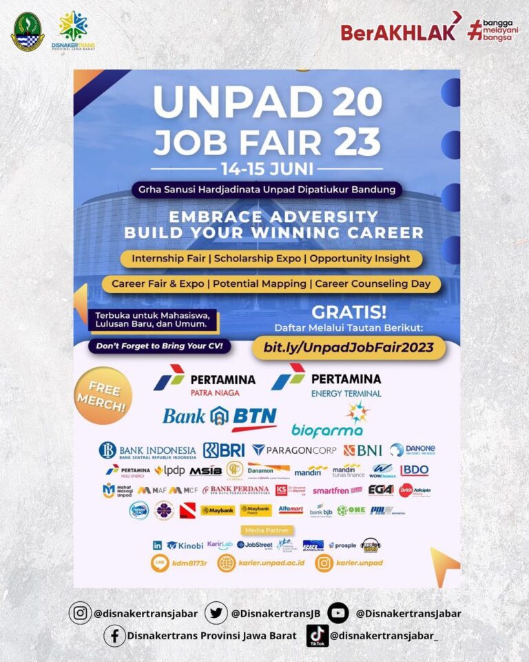 Unpad Job Fair 2023 – Jadwal Event, Info Pameran, Acara & Promo Terbaru