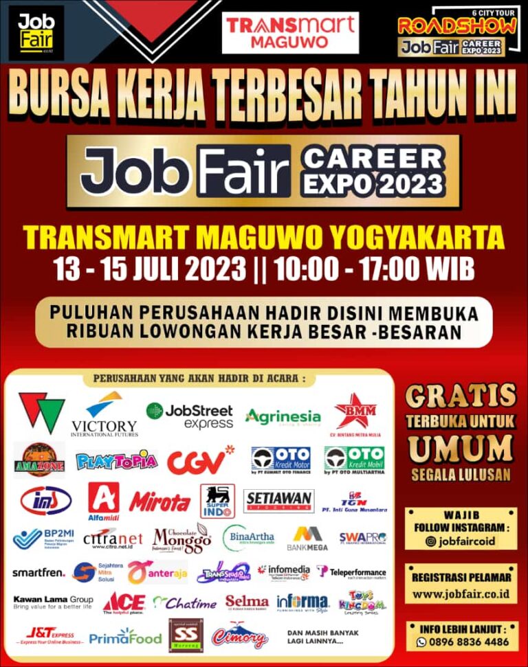 ROADSHOW JOBFAIR CAREER EXPO TO JOGJA – Jadwal Event, Info Pameran, Acara & Promo Terbaru